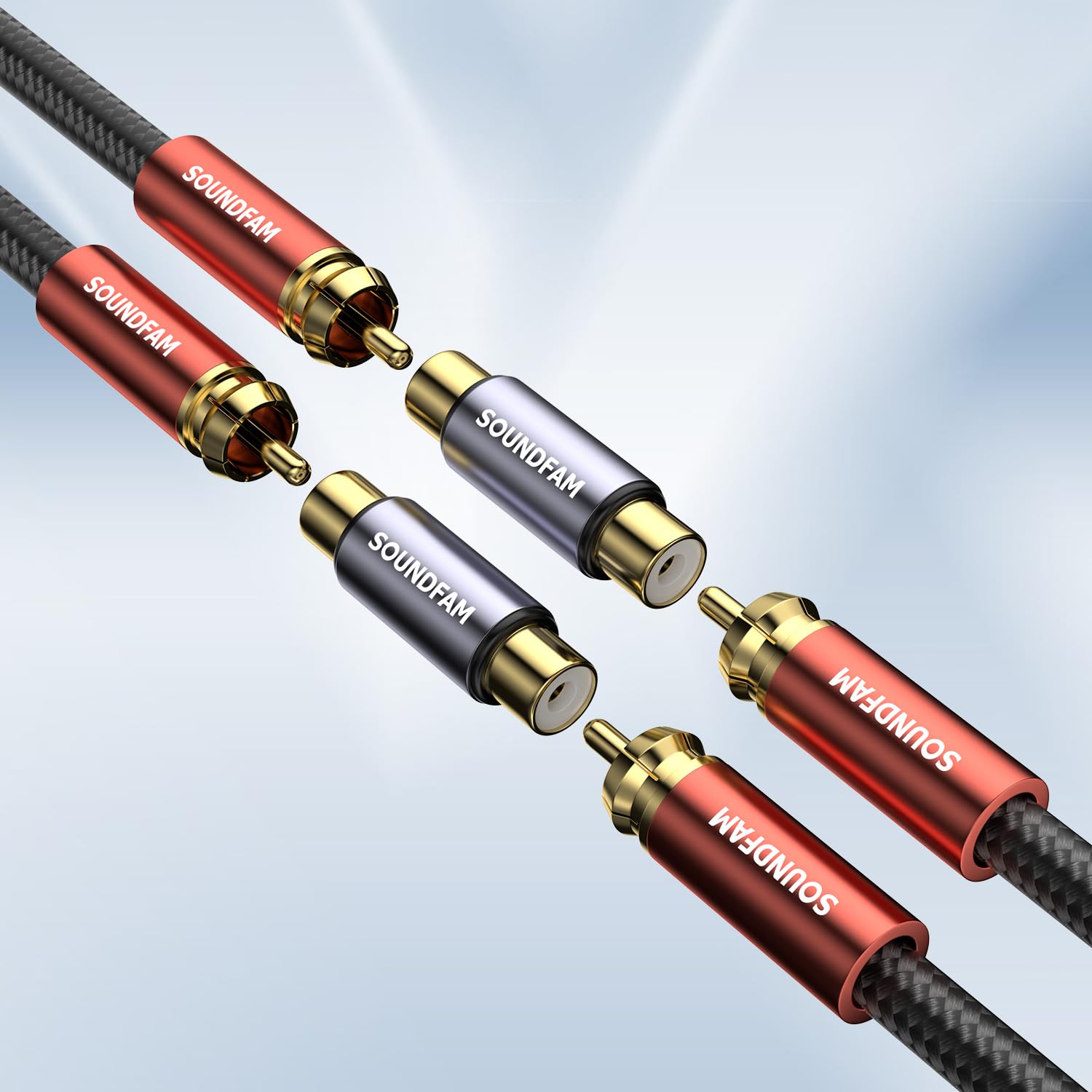 Snapklik.com : SOUNDFAM Gold Plated RCA Female To Female Coupler,Barrel ...