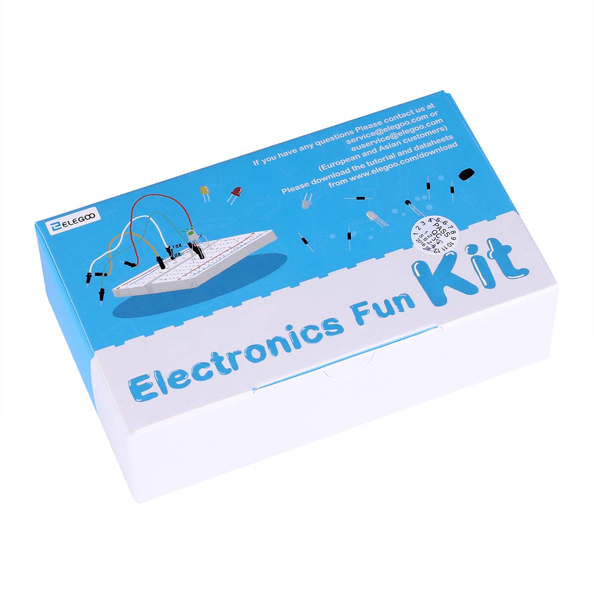 ELEGOO Electronic Fun Kit Breadboard Cable Resistor Capacitor LED ...
