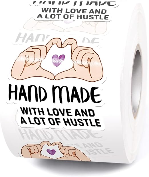 Amazon.com: muminglong Cute Hand Made with Love and A Lot of Hustle ...