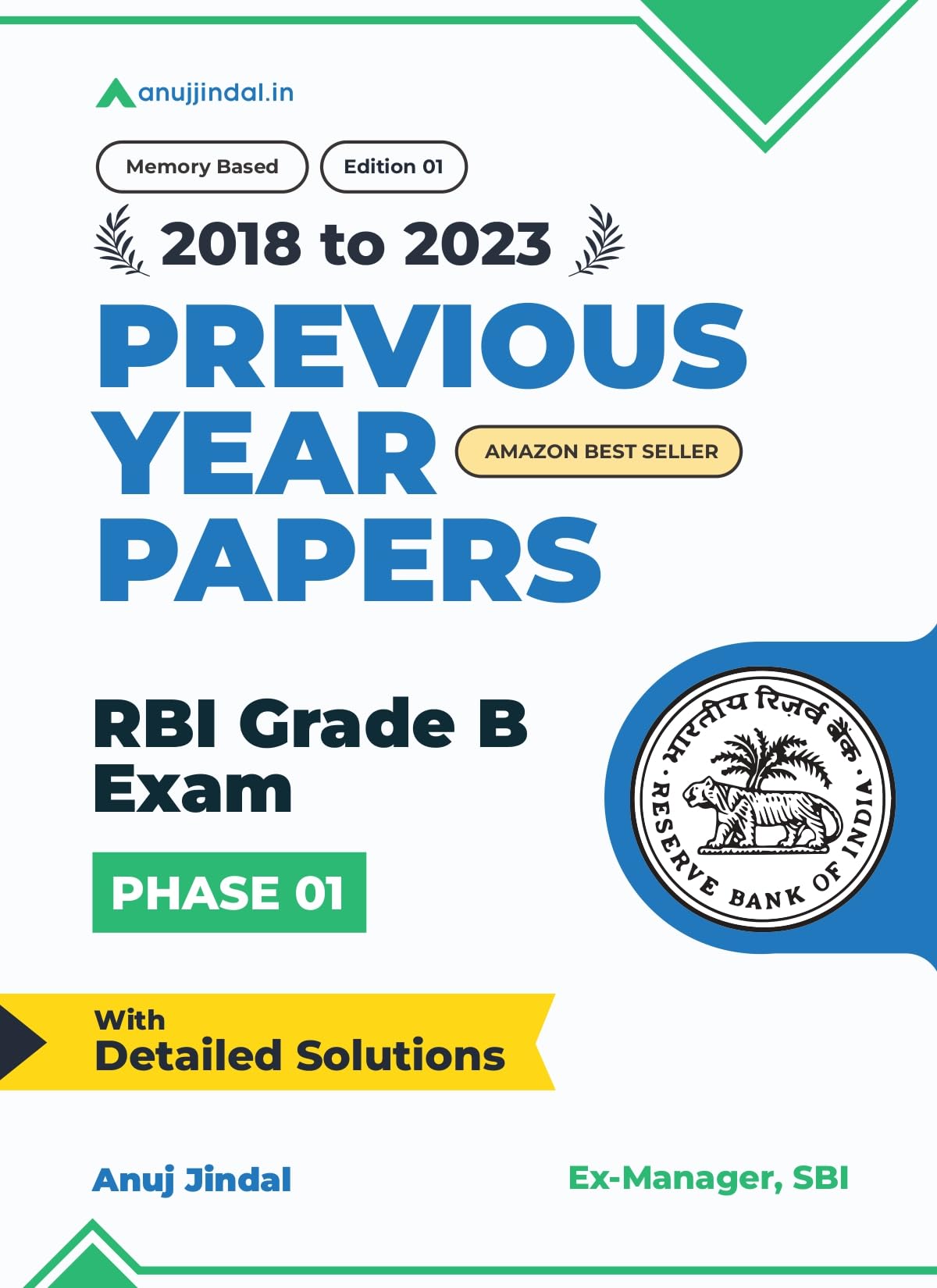 Buy RBI Grade B Phase 1 Previous Year Question Papers Book (2018-2023 ...