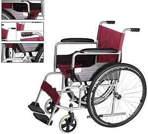 Amazon.com: ERoomQ wheelchairs Folding Manual Wheelchair, Soft seat ...