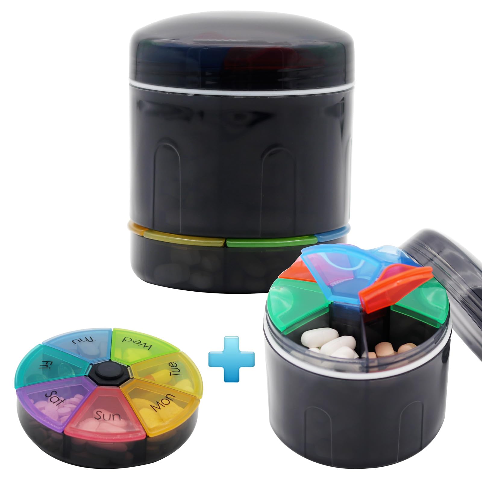 Amazon.com: Extra Large Supplement Pill Dispenser Bottle and Portable ...