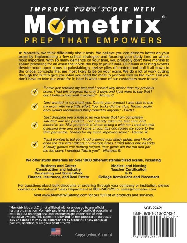 Snapklik.com : NCE Exam Prep 2024-2025 - 3 Full-Length Practice Tests ...