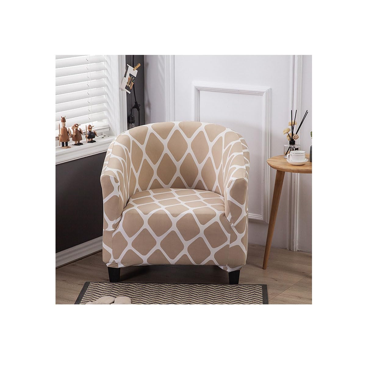 Amazon.com: UEMIS Stretch Barrel Chair Covers Quality Tub Chair ...