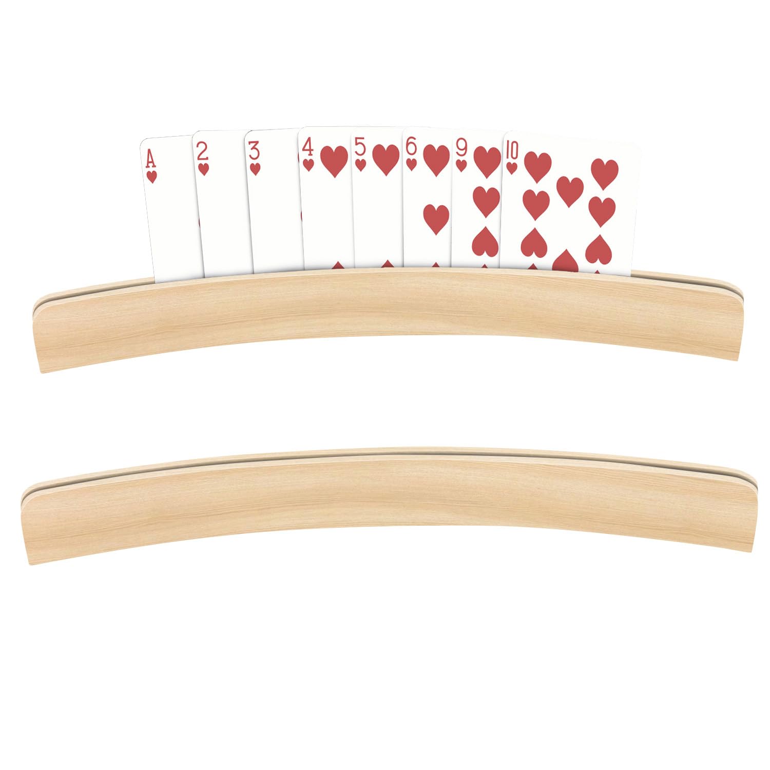 Amazon.com: Cifupy Set of 2 Curved Wooden Card Holders for Playing ...