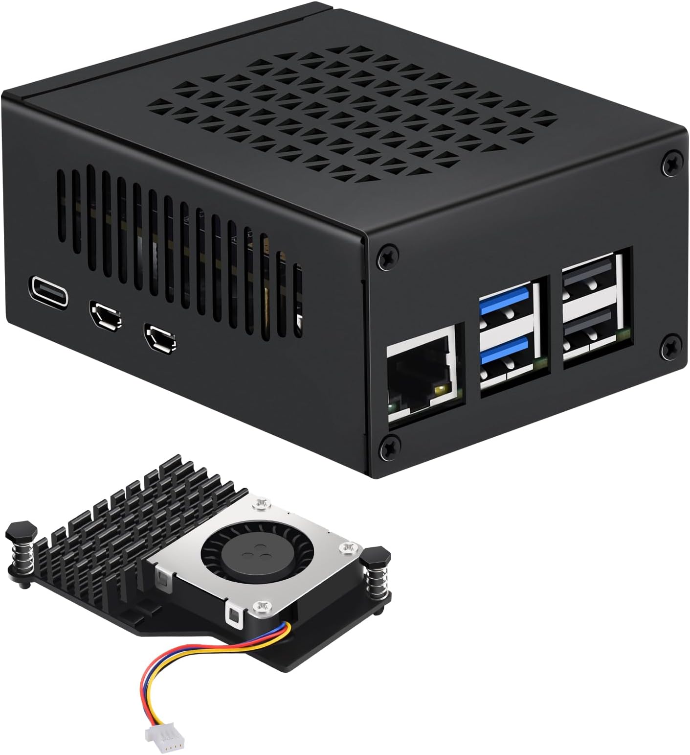 Amazon.com: KKSB Case for Raspberry Pi 5 with Space for Hats, Add-on ...