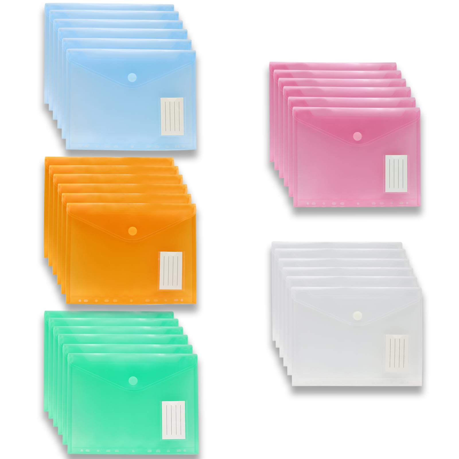 YUNSHANGHE Pack of 30 A4 Document Wallets with Perforated Edge ...