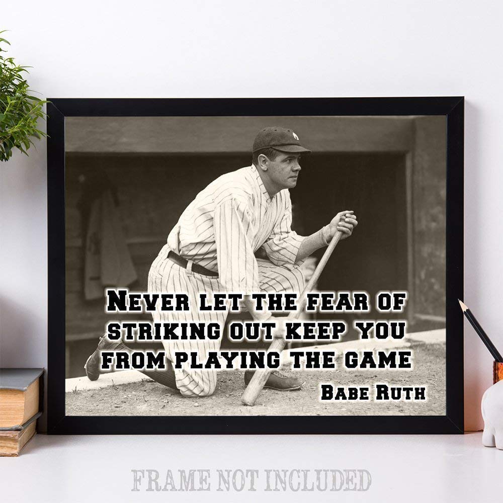Snapklik.com : Sports Posters For Boys Bedroom - Babe Ruth Never Let ...