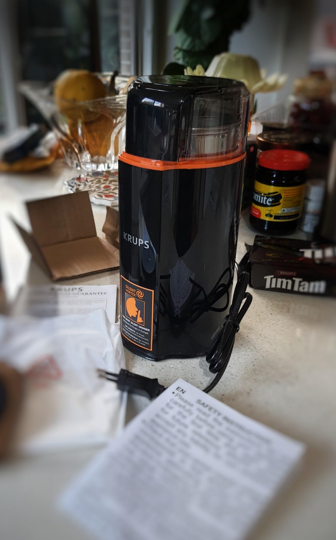 Krups GX3328 Silent Vortex Electric Coffee and Spice Mill | 3-in-1 Grinder for Coffee Beans ...