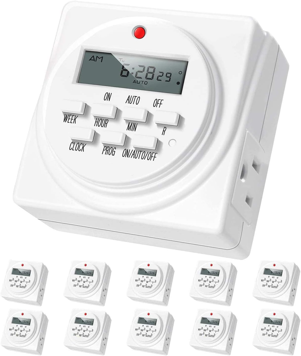 Amazon.com: iPower 10-Pack 7 Day Programmable Digital Electric Timer ...