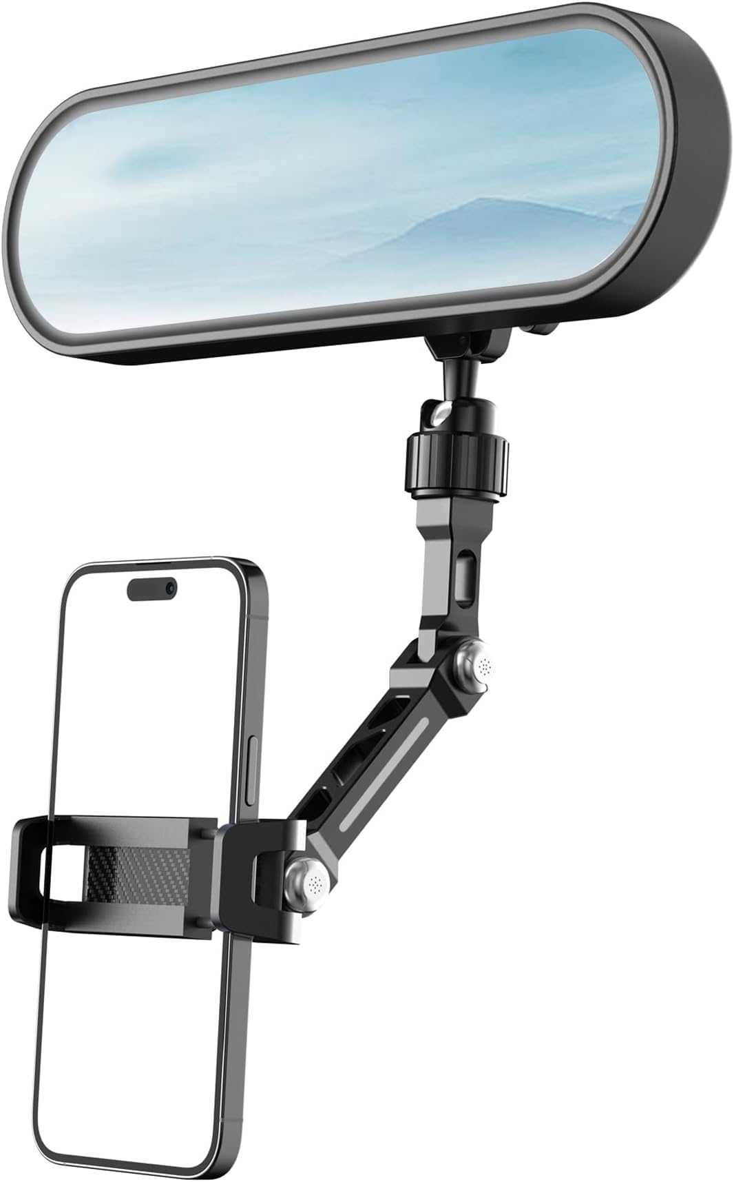 Amazon.com: PKYAA Rearview Mirror Phone Mount Holder for Car, 360 ...