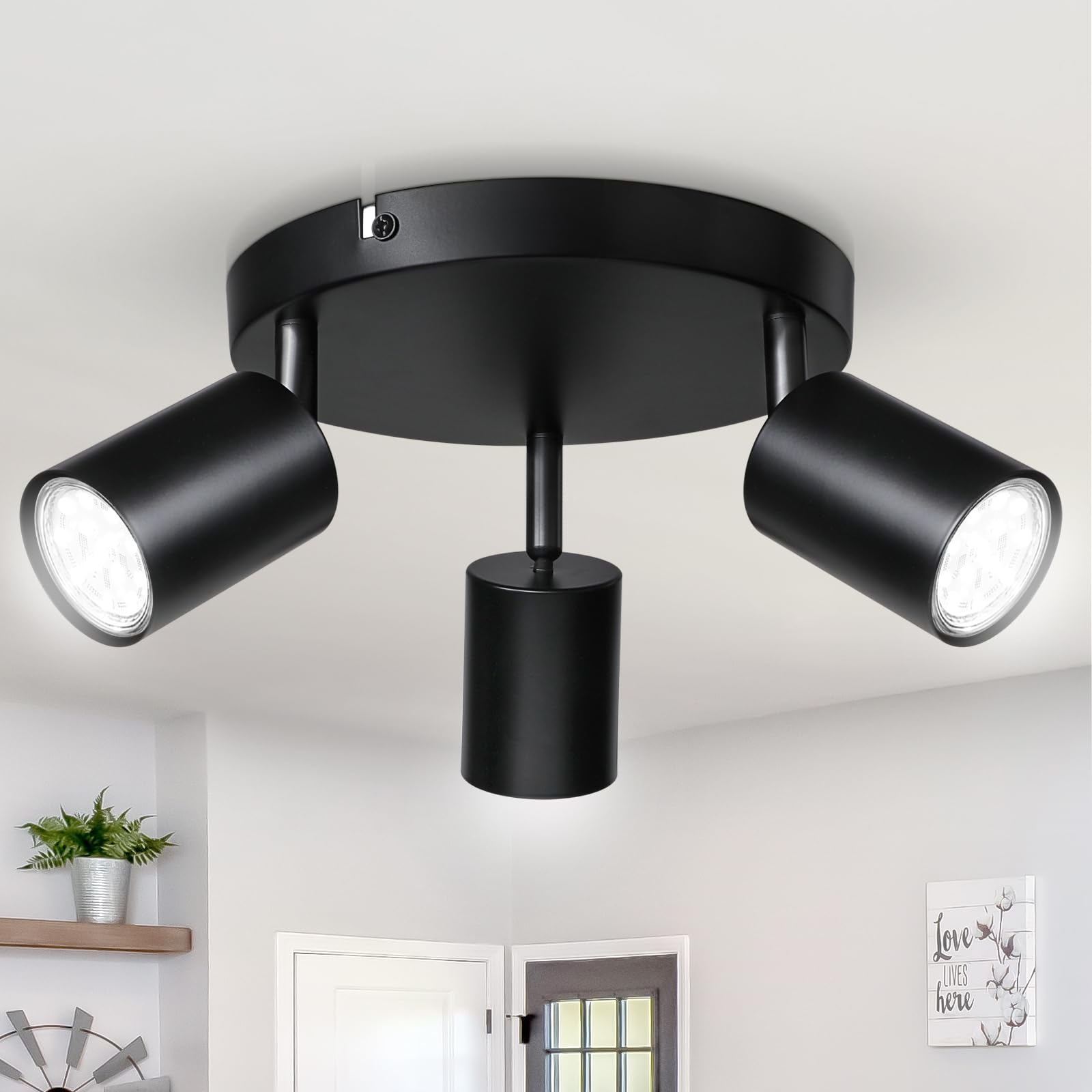 Smanu 3 Way Spotlight Ceiling Lights, Modern Kitchen Ceiling Light ...