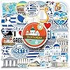 Amazon.com: Greece Stickers |50Pcs Greek Civilization Waterproof Vinyl ...