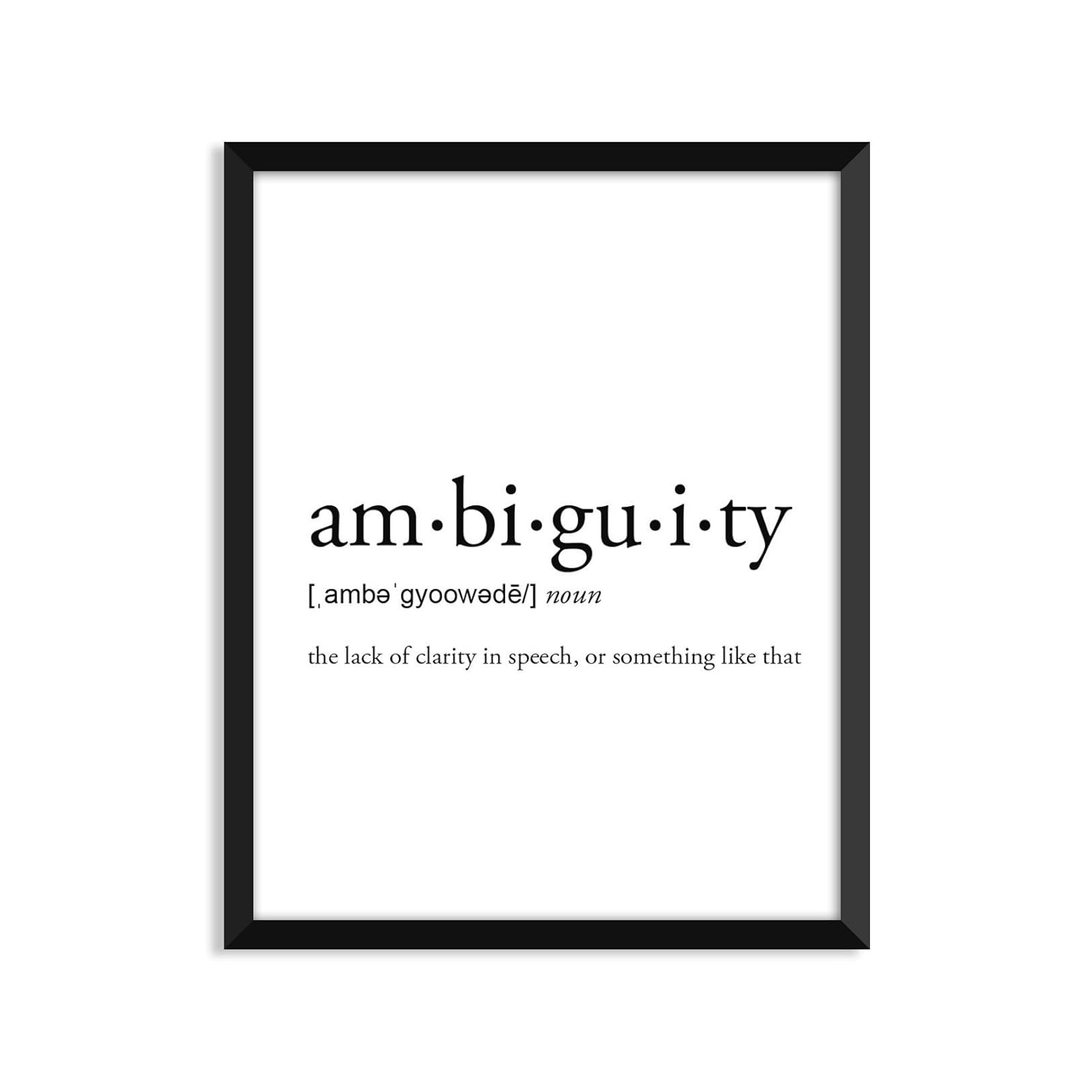 Amazon.com: Ambiguity definition - Unframed art print poster or ...