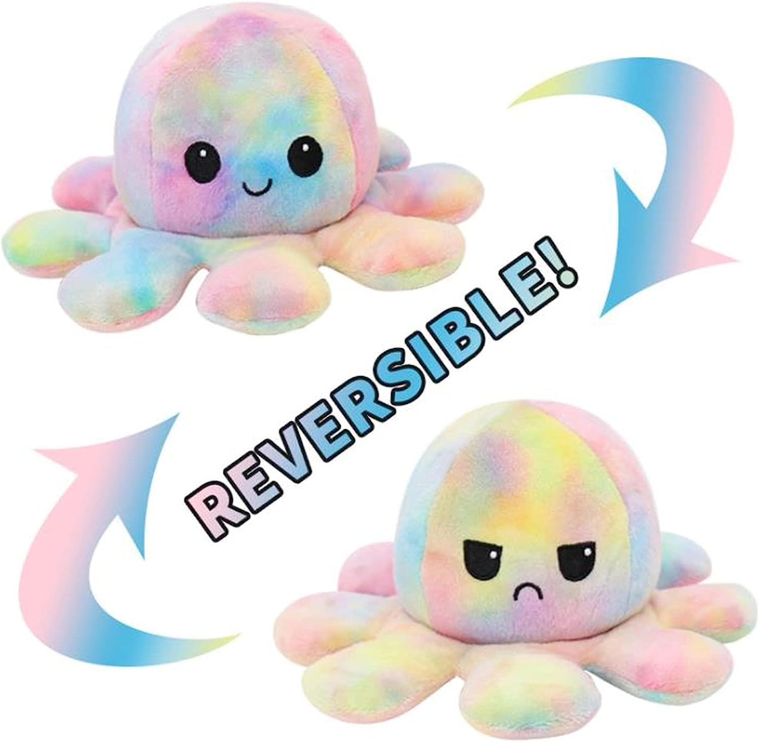 ECVV Reversible Octopus Plush Doll Baby Reversible Plushie Stuffed ...