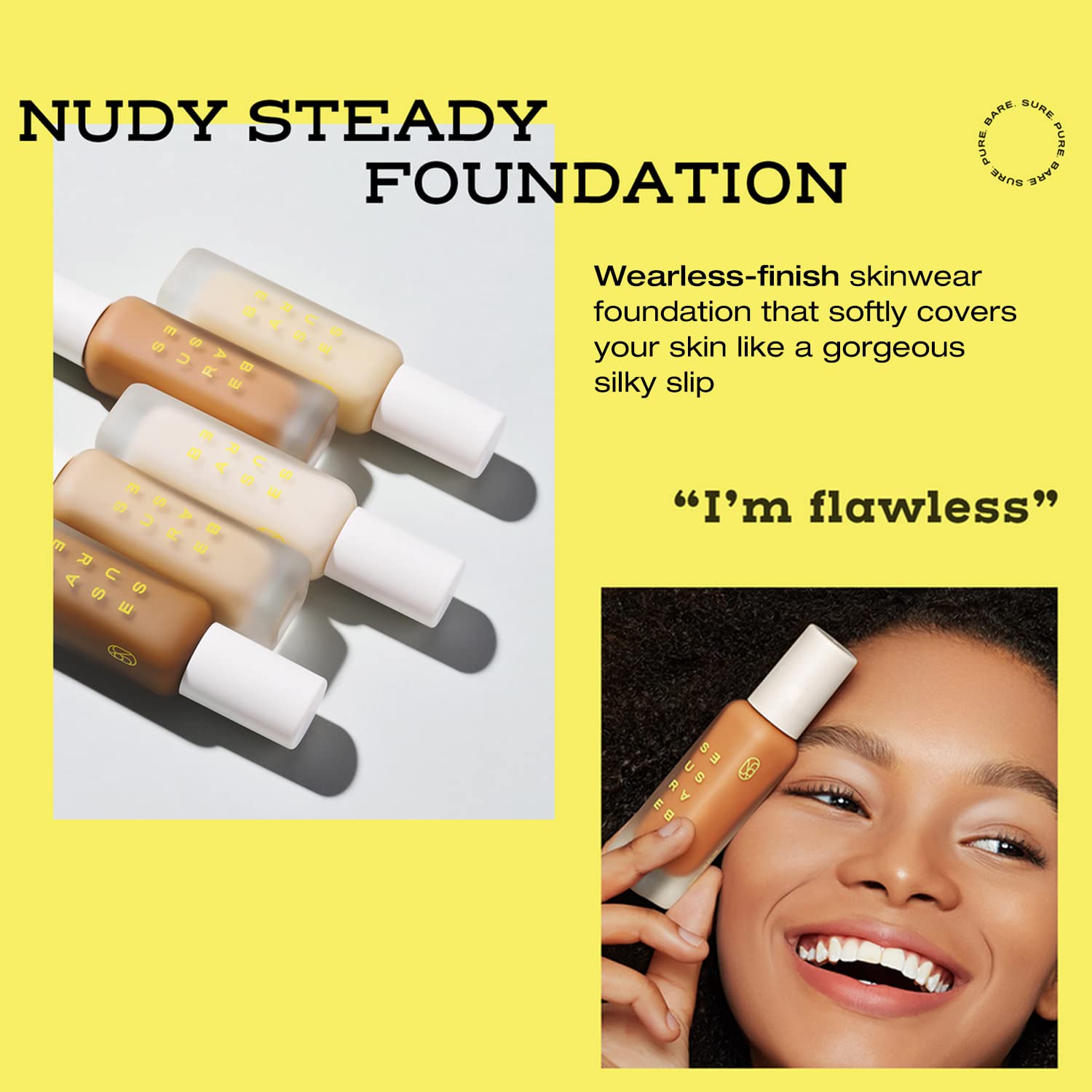SUREBASE Nudy Steady Foundation C1 KIND KELLY Base de cobertura ...