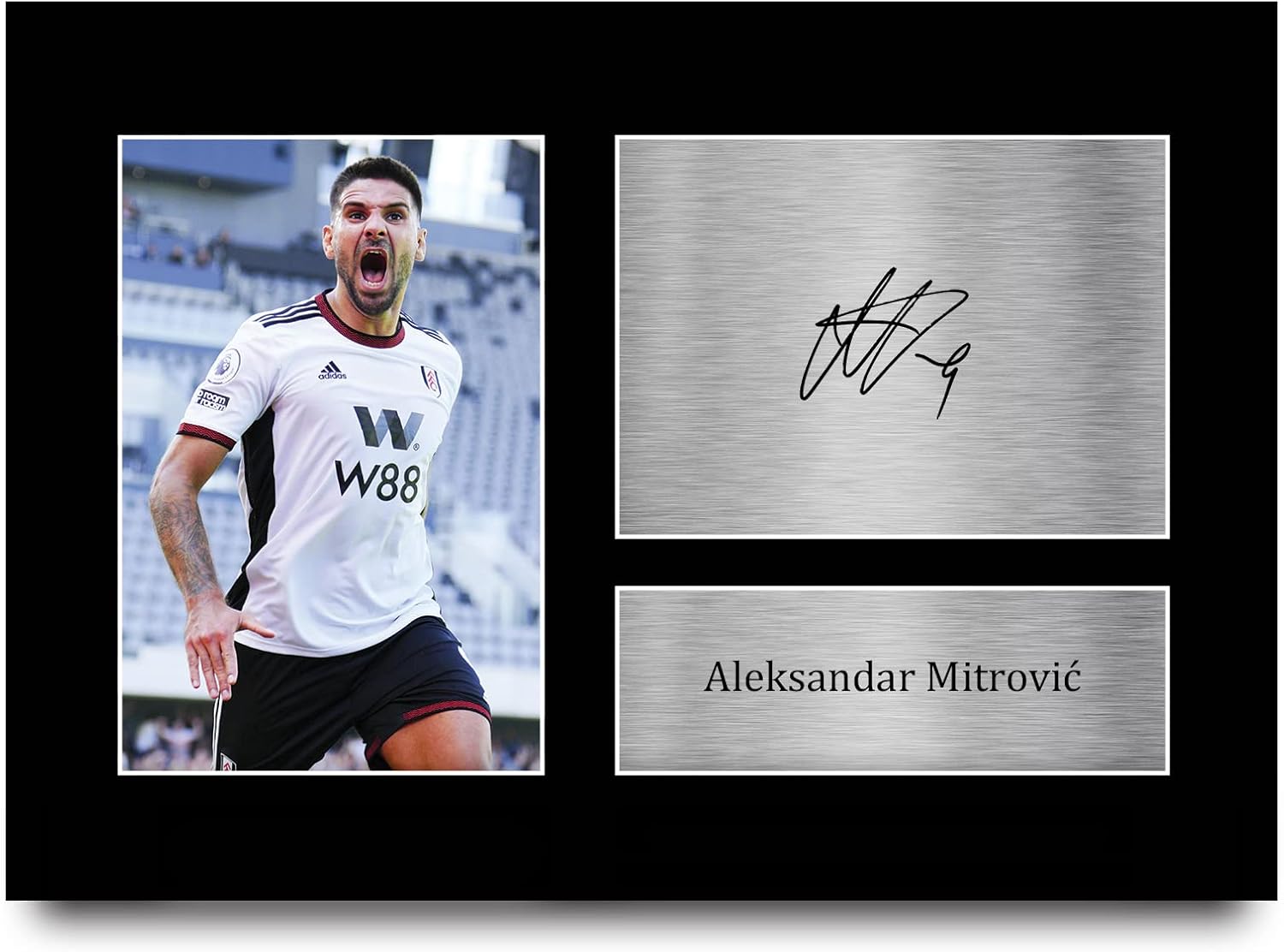 HWC Trading A4 Aleksandar Mitrovic Fulham Gifts Printed Signed ...