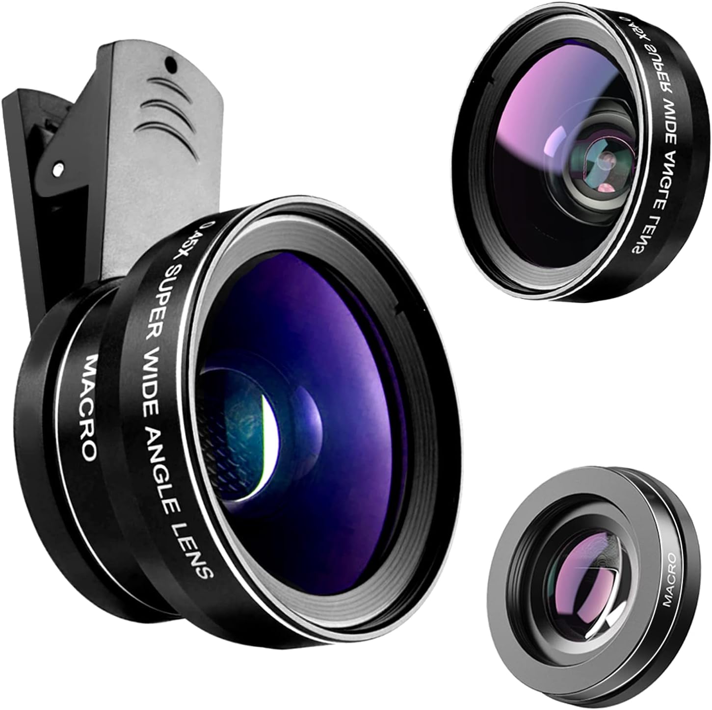 Amazon.com: Phone Camera Lens,15x Macro Lens&0.45x Wide Angle Lens for ...