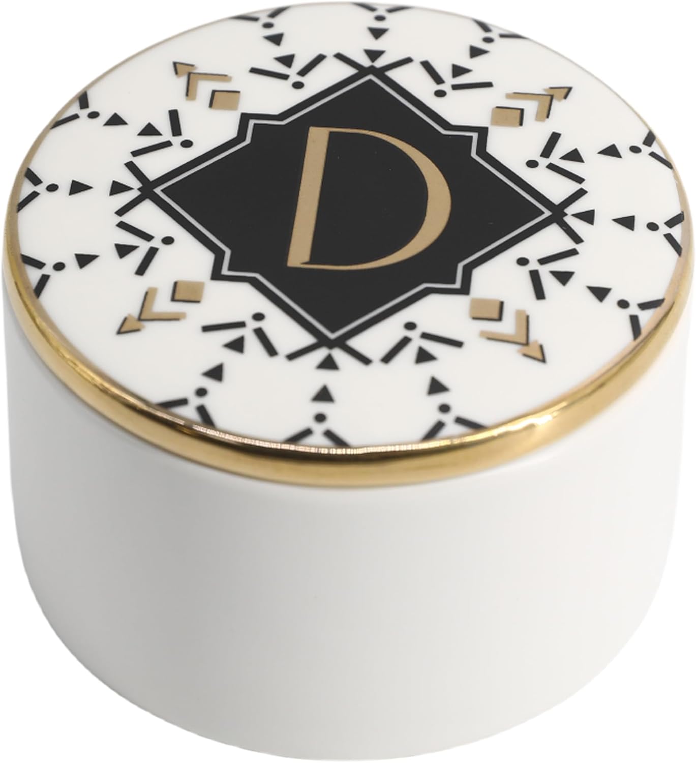 Amazon.com: COLLECTIVE HOME - Monogram Jewelry Box, Bohemian Ceramic ...