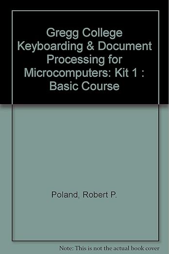 Gregg College Keyboarding & Document Processing for Microcomputers: Kit ...