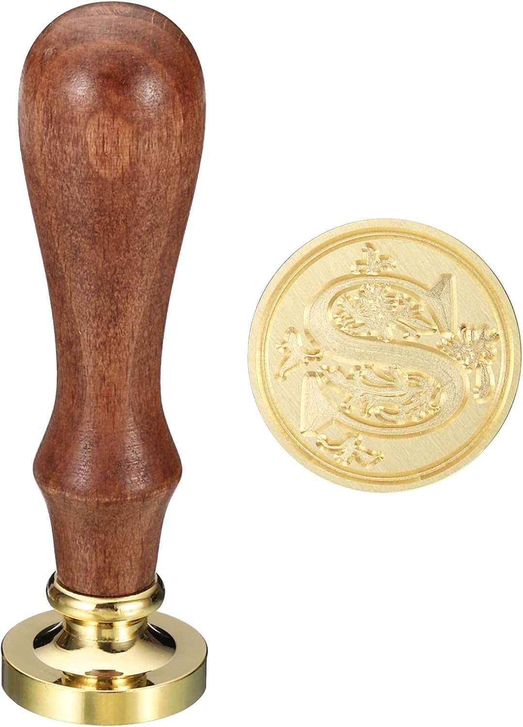 Amazon.com: PATIKIL Alphabet S Wax Seal Stamp, Initial Letter Sealing ...