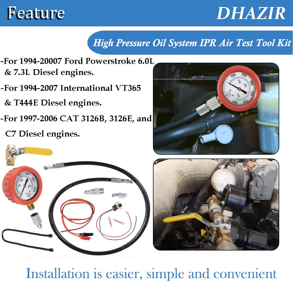 Diesel Repair Tools 6.0L Diesel High Pressure Oil System IPR Air Test ...