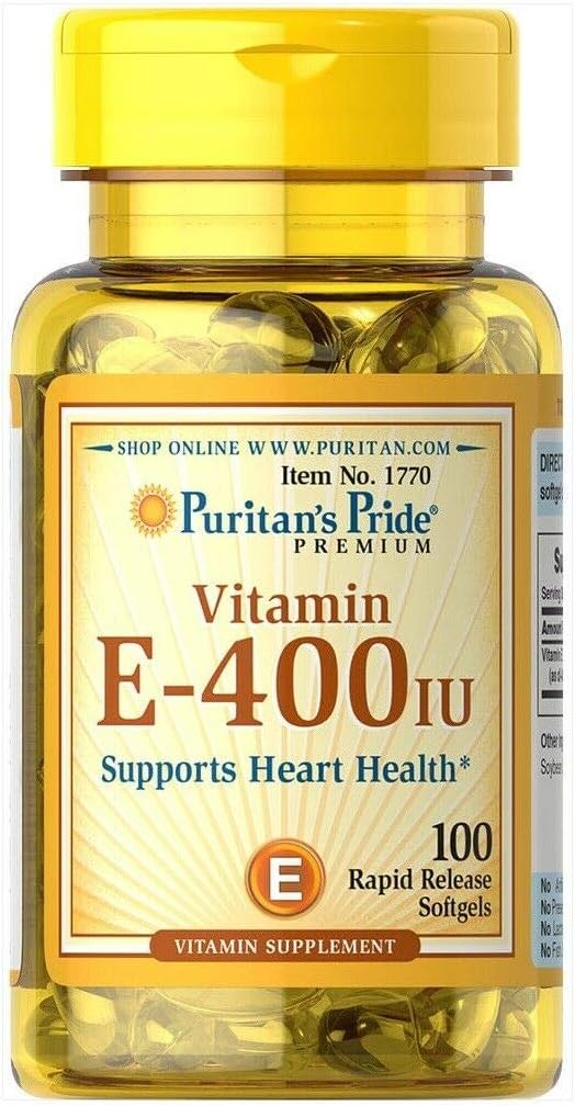 Amazon.com: Puritan's Pride Vitamin E400 Iu Softgels, Unflavored, 100 ...