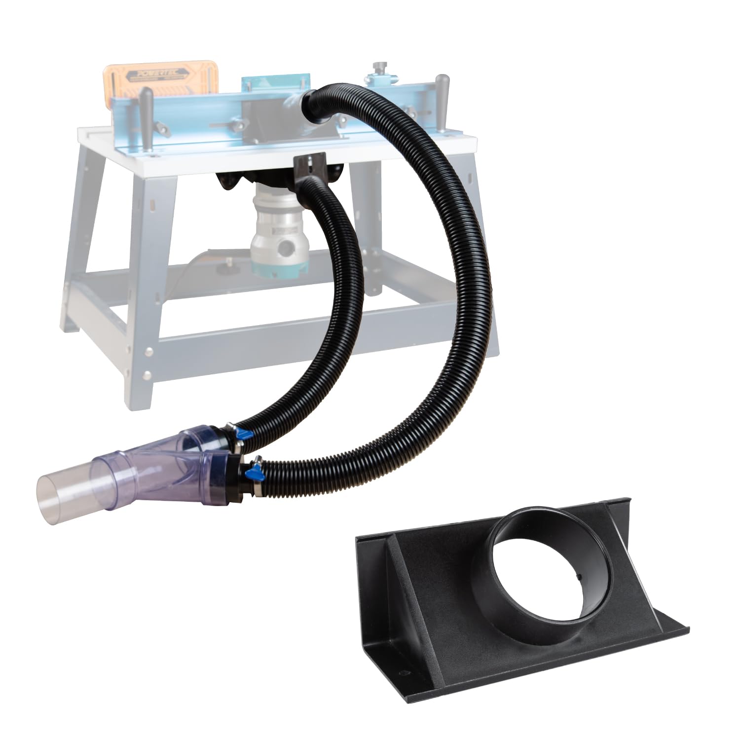 Amazon.com: POWERTEC Router Table Dust Collection System w/Y Fittings ...