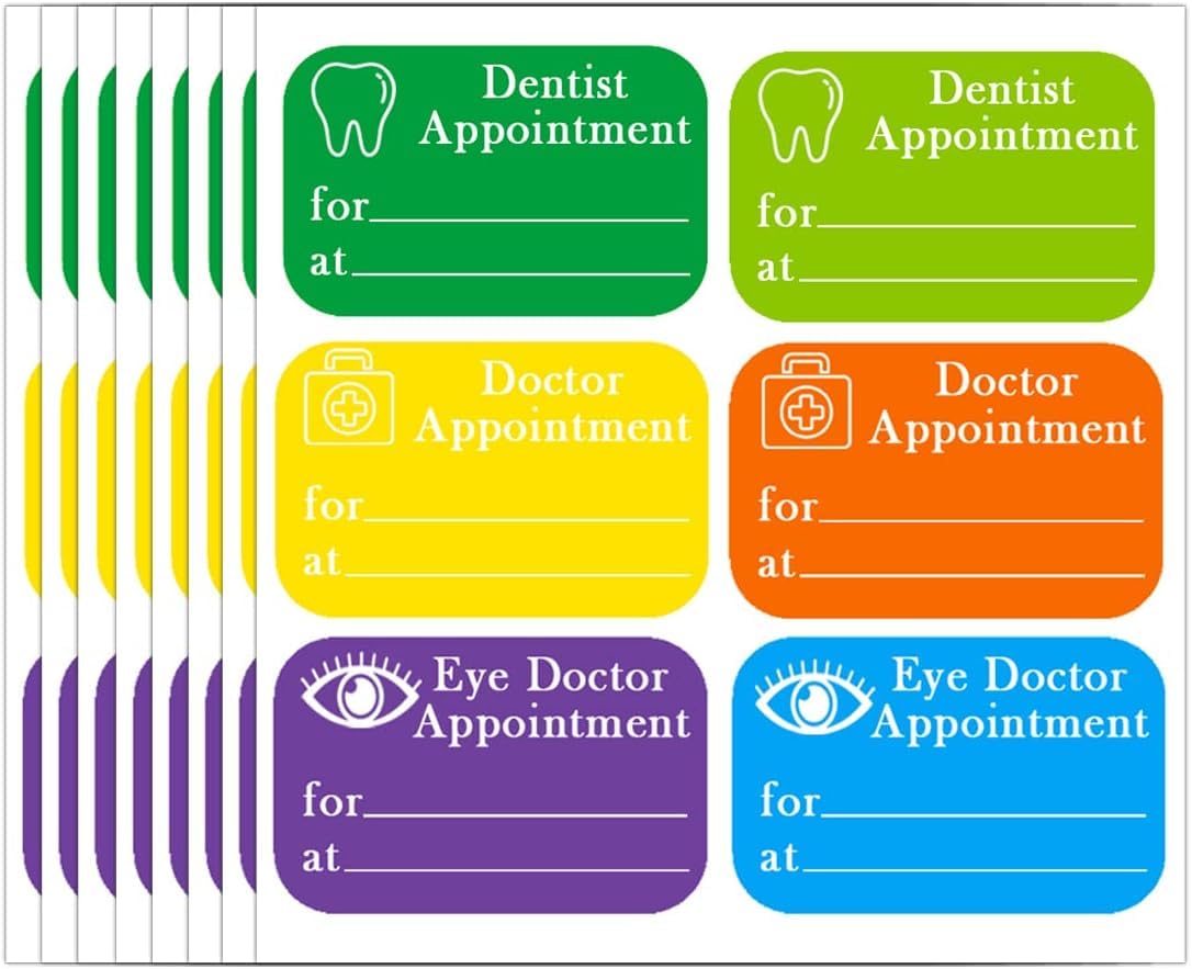 Amazon.com: Doctor and Dentist Appointment Stickers,1.5X1 Inch ...