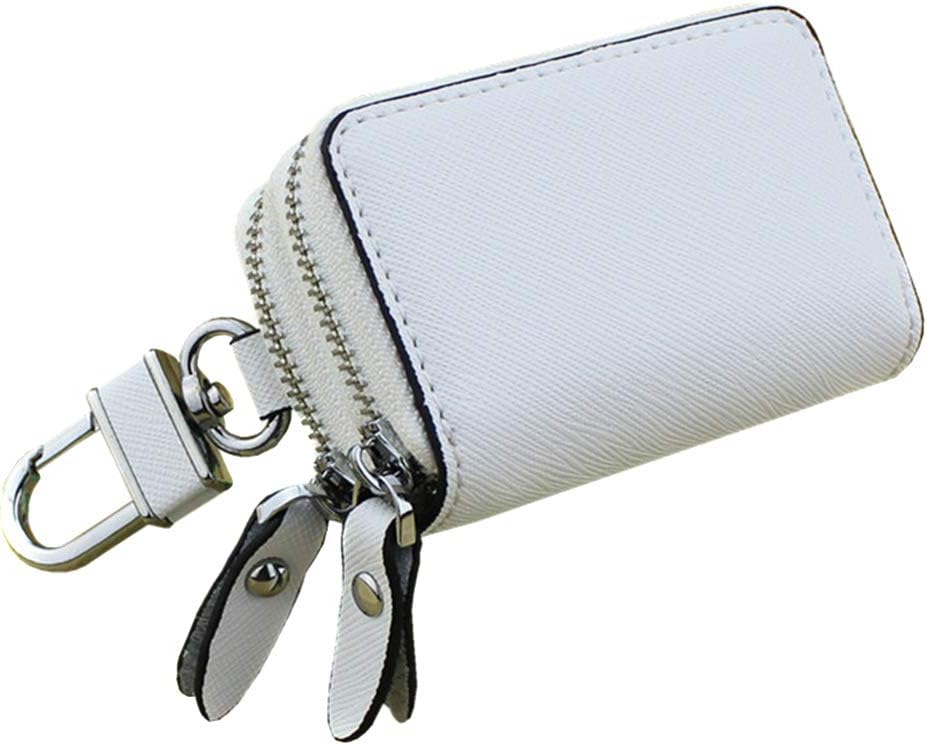 Amazon.com: Buffway Car Key Cover,Genuine Leather Car Smart Key Chain ...