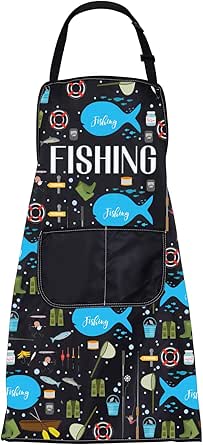 Amazon.com: FUSTMW Funny Fishing Apron Gifts for Fishing Lovers ...