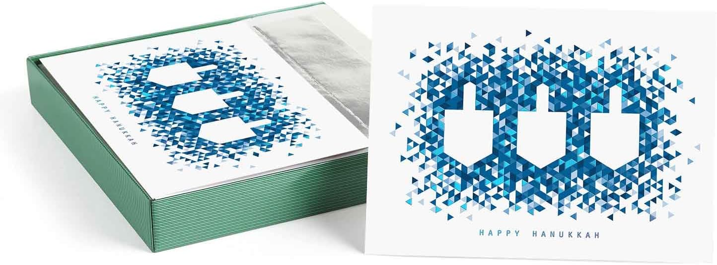 Amazon.com : Masterpiece Dreidel Trio Holiday Cards / 16 Religious ...