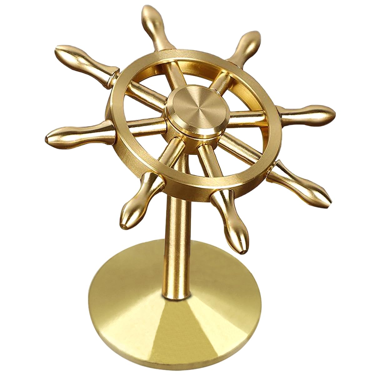 Amazon.com: XQIGI Brass Spinner Ship Wheel, Kinetic Desk Toy Spin with ...
