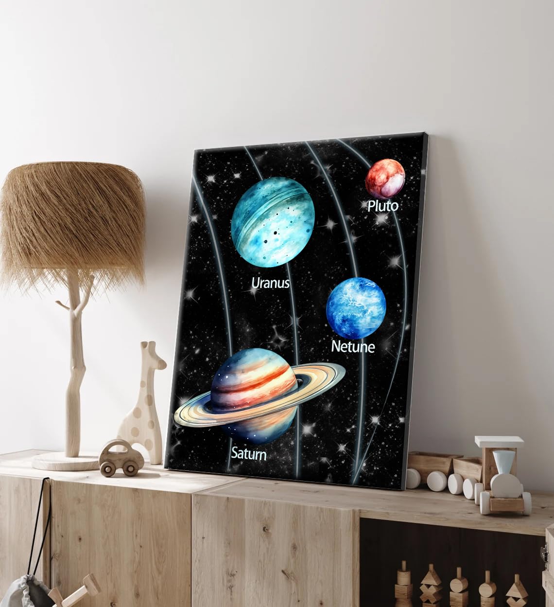 Snapklik.com : Framed Solar System Canvas Art,Kids Space Room Canvas ...