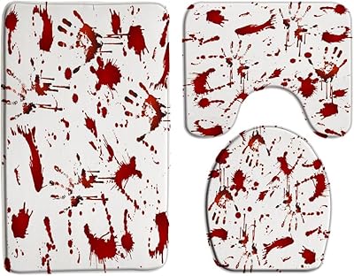 Amazon.com: Ambesonne Horror Bath Mat, Splashes of Blood Grunge Style ...
