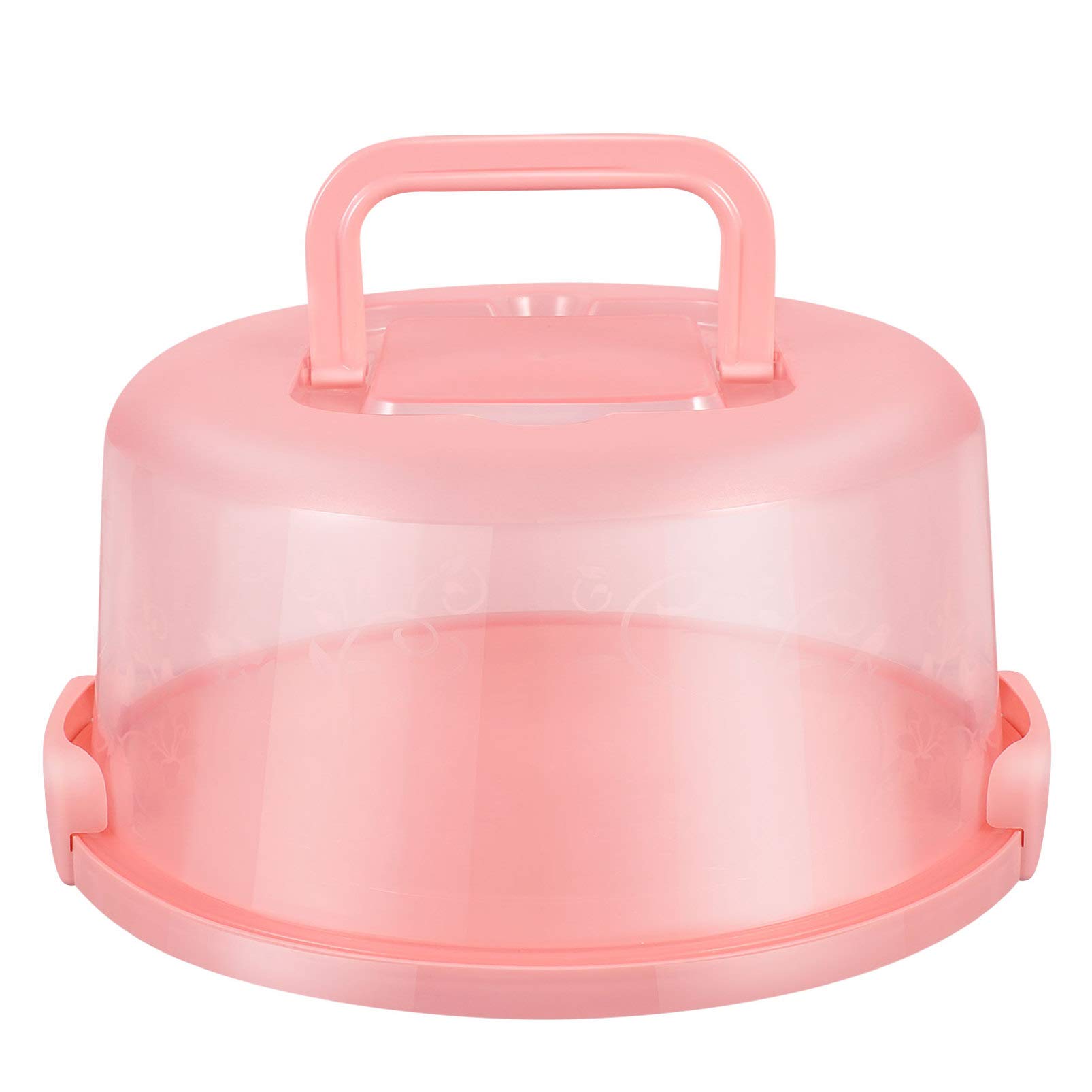 Hemotonplastic Round Cake Carrier With Lid Carry Handle And Easy ...