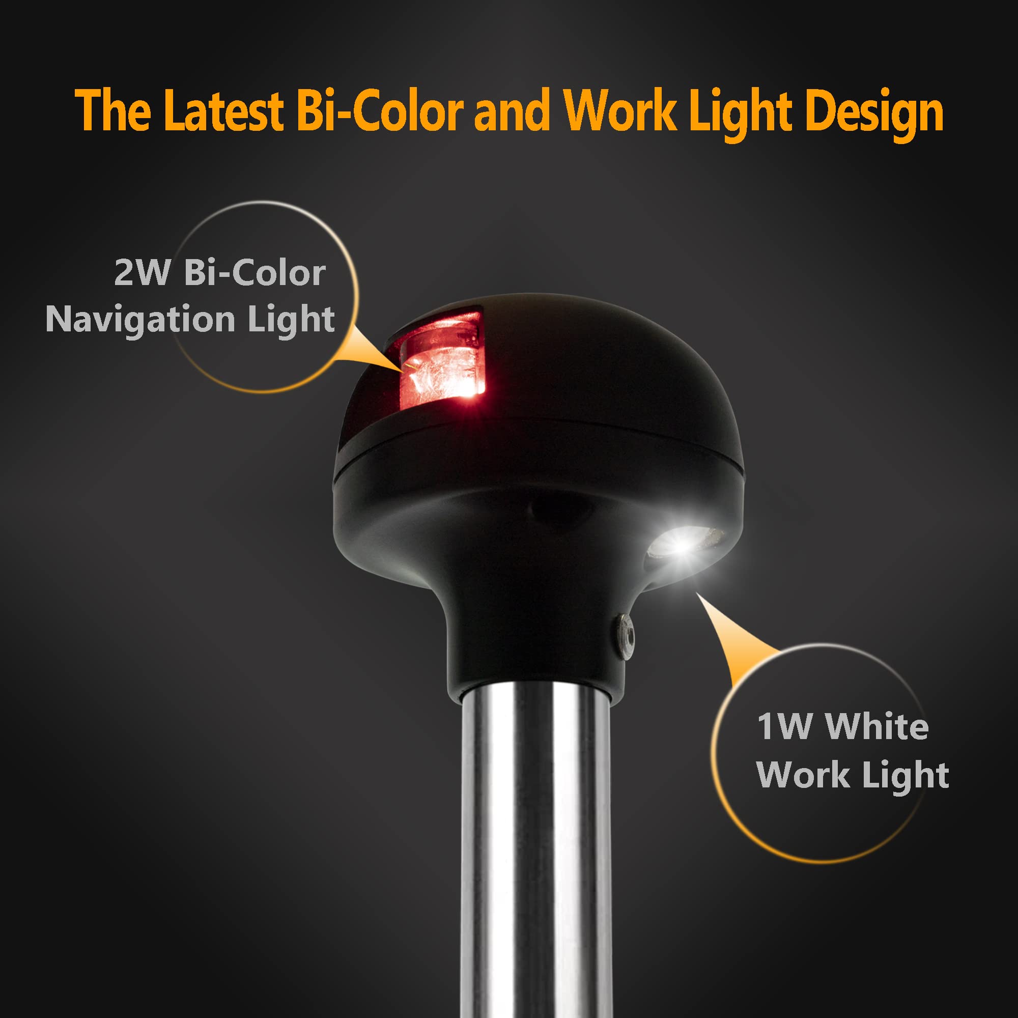 Snapklik.com : MARINE SYSTEM LED Bi-Color Navigation Bow Light Red And ...