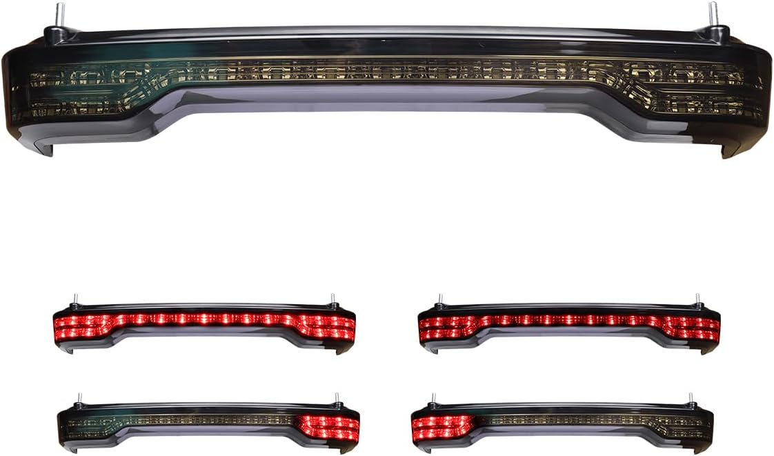 Amazon.com: FACAILAHA Smoked King Tour Pak LED Tail Lights Motorcycle ...