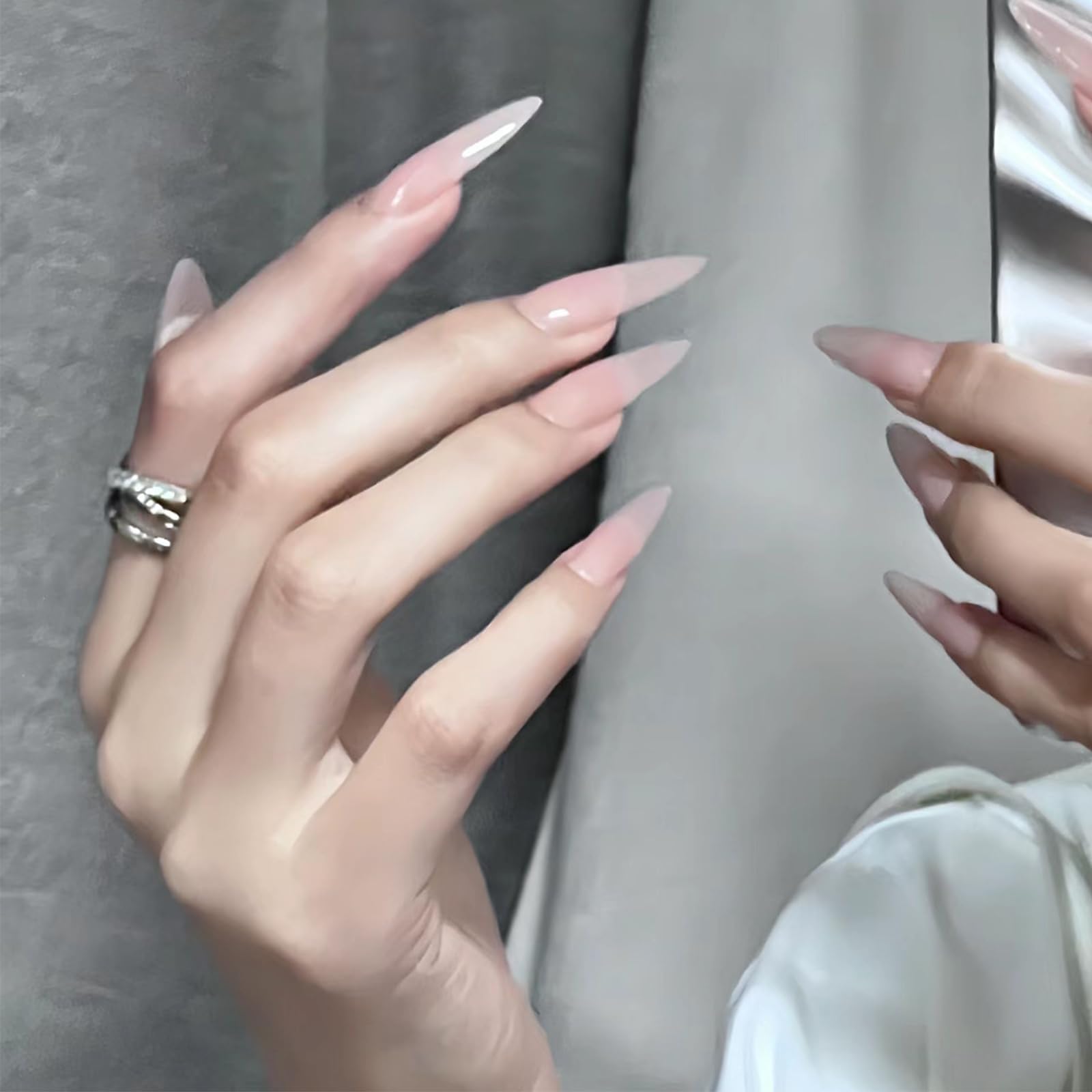 Amazon.com: 24Pcs Stiletto Press on Nails Stiletto Manicure Art Acrylic ...