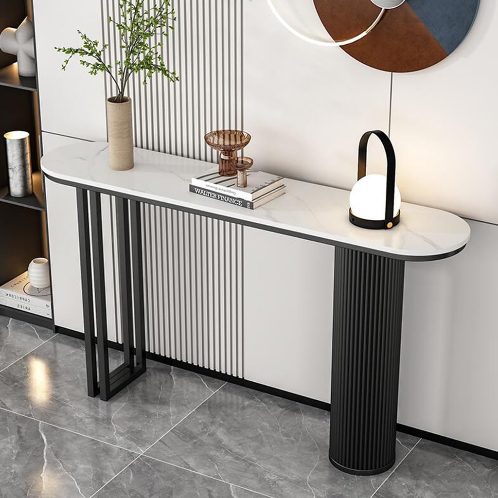 Amazon.com: Console Table,Sofa Tables with Metal Base,Narrow Bar Table ...