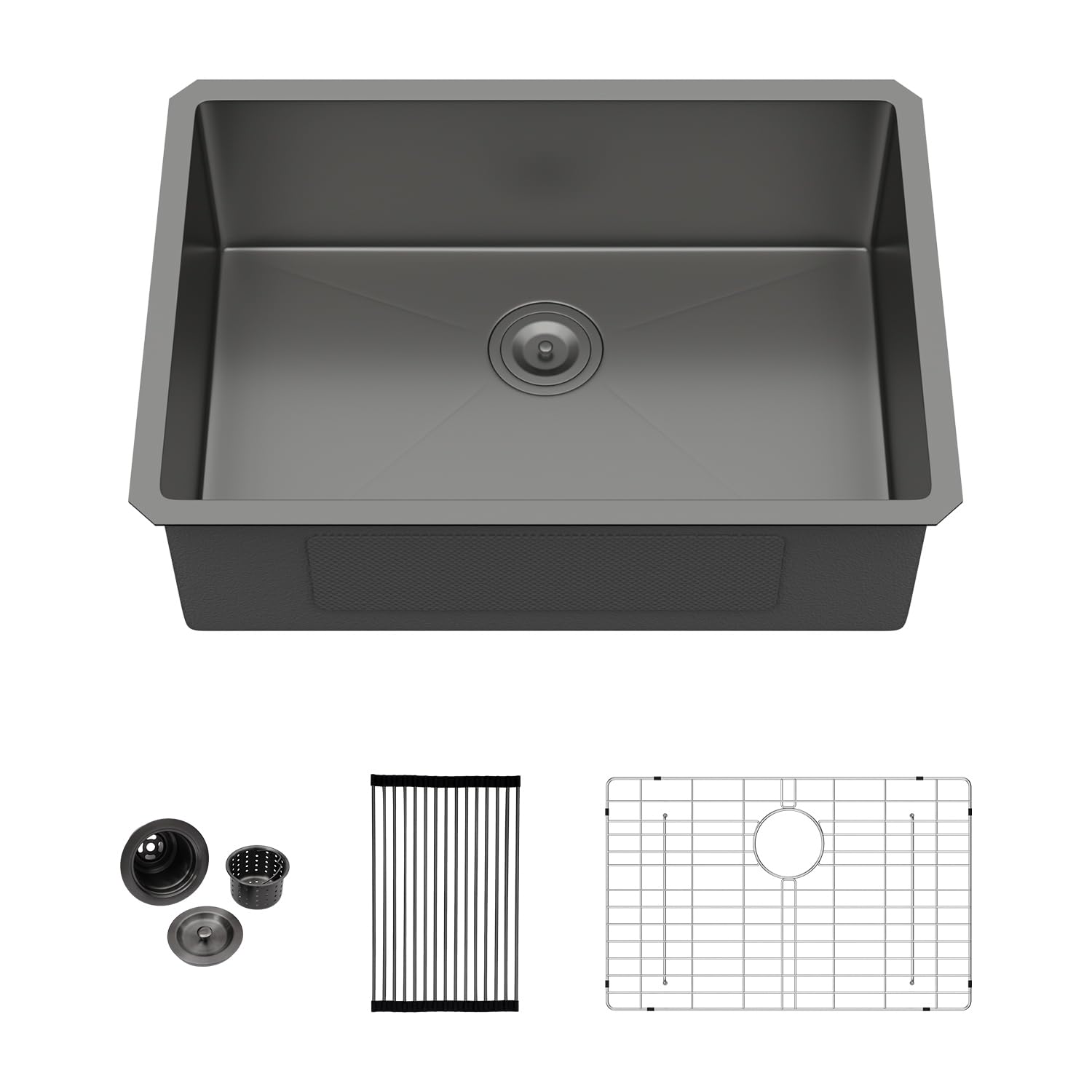 Snapklik.com : 27 Black Undermount Kitchen Sink- 27 Inch Undermount ...