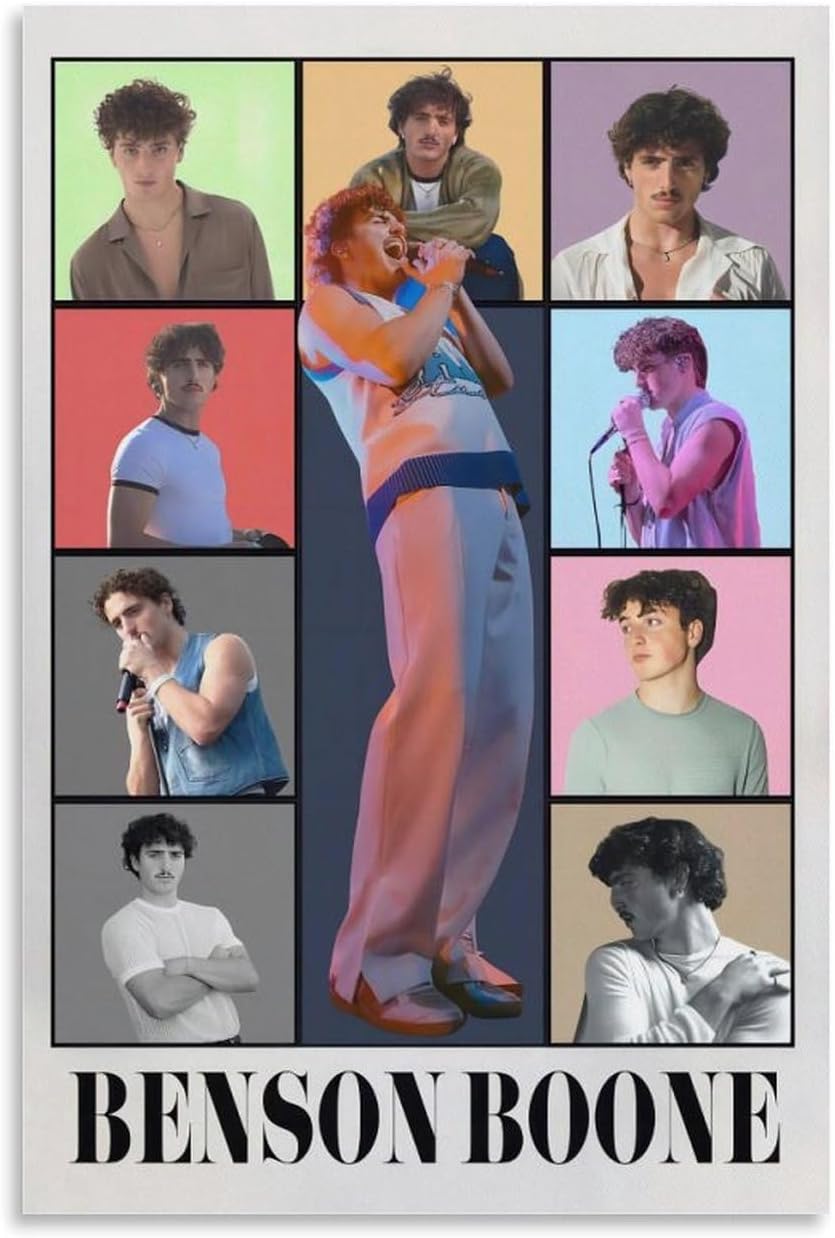 Amazon.com: Jiayuanjie Benson Poster Boone Music Collage Vintage Canvas ...