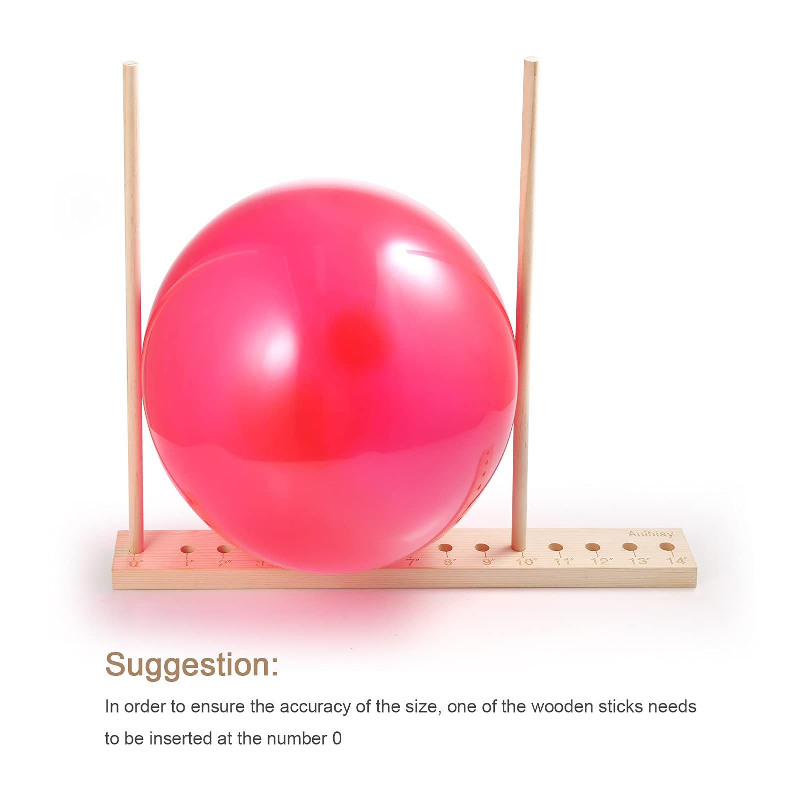 Snapklik.com : Auihiay 14 Sizes Adjustable Wood Balloon Sizer Ruler ...
