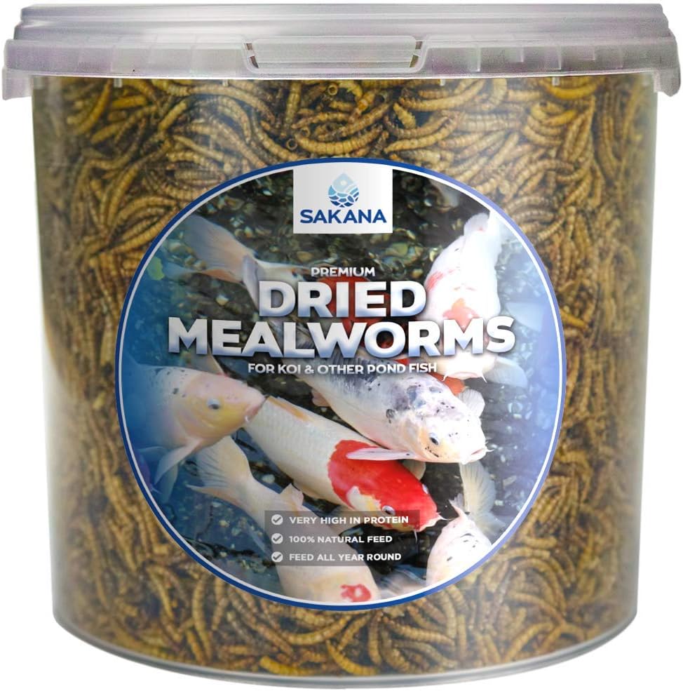 Sakana Dried Mealworms | Premium Quality Aquatic Pond Fish Food | High ...