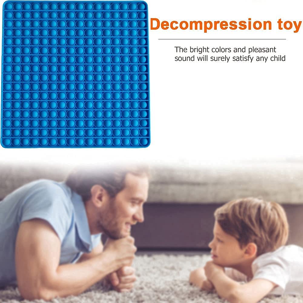 Big Size Pop It Push Fidget Sensory Bubble Square Blue 11.8 inch Jumbo ...