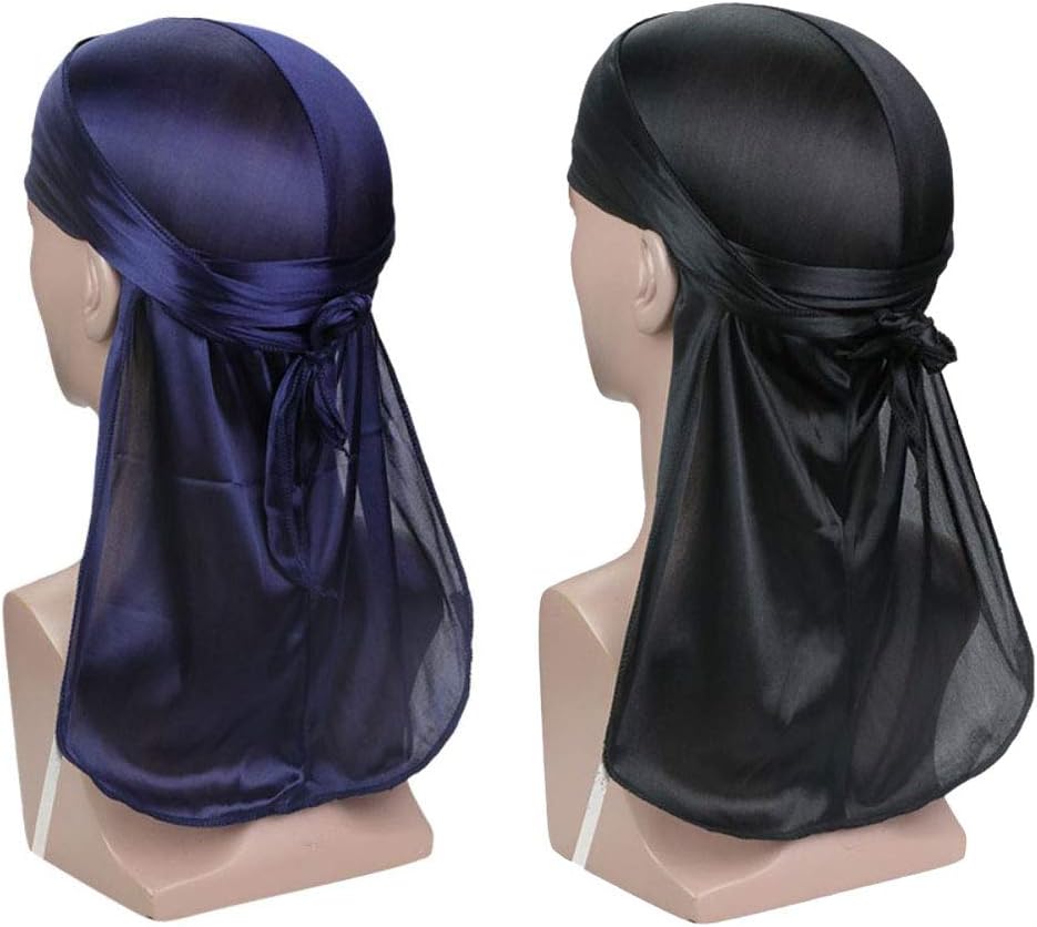 Amazon.com : Silky Satin Durags for Men Women Durag Silk Satin Du Rags ...
