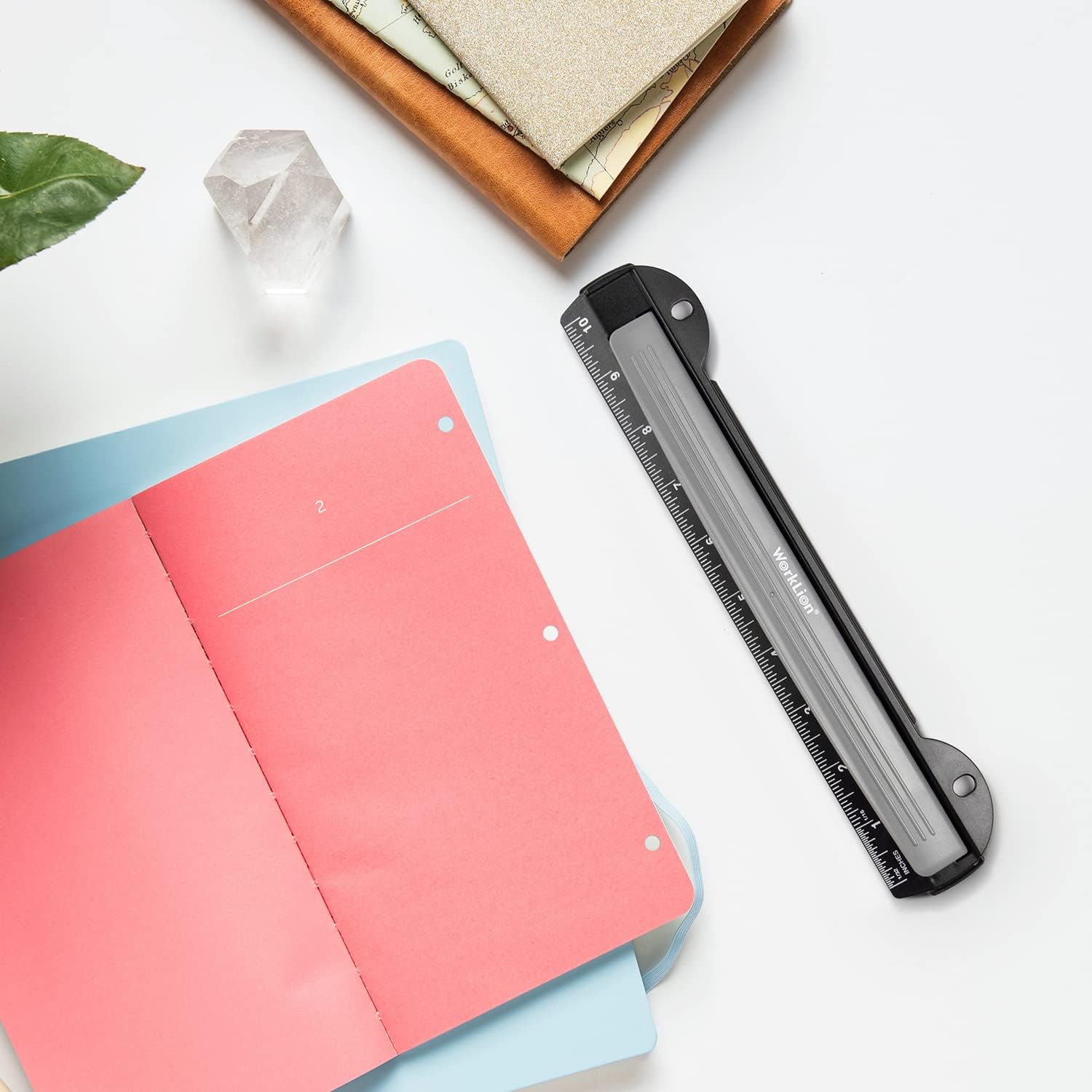 Buy WORKLION Portable 3 Hole Punch for Binder : Black - 5 Sheet ...