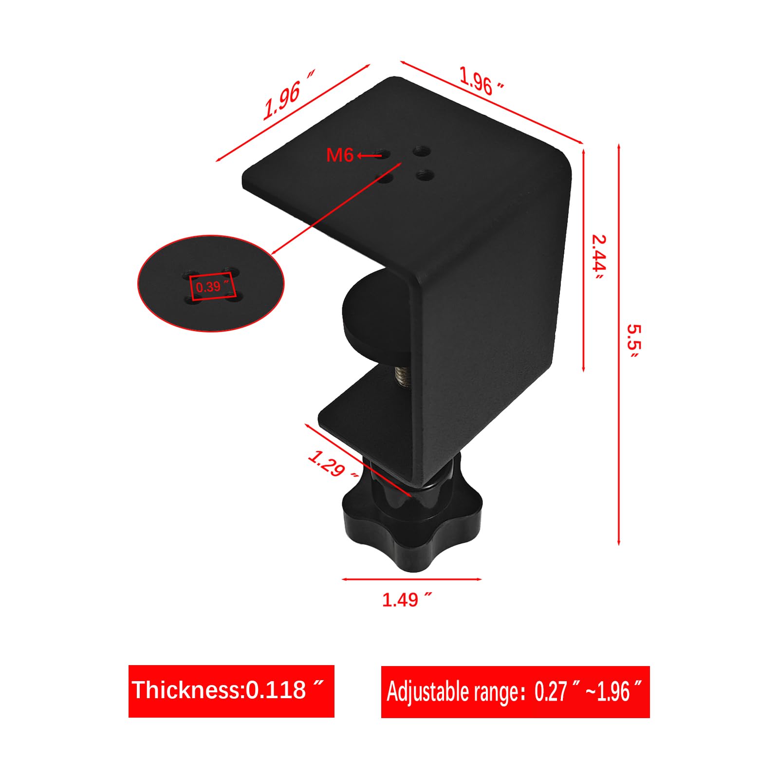 Snapklik.com : Jhanw 6 Pack Heavy Duty C Clamp & Desk Clamp Wide Jaw ...