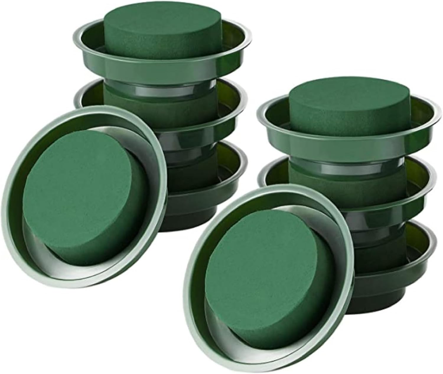 PAREKS Oasis Floral Foam | 8 Pack Green Round Wet Floral Foam For ...