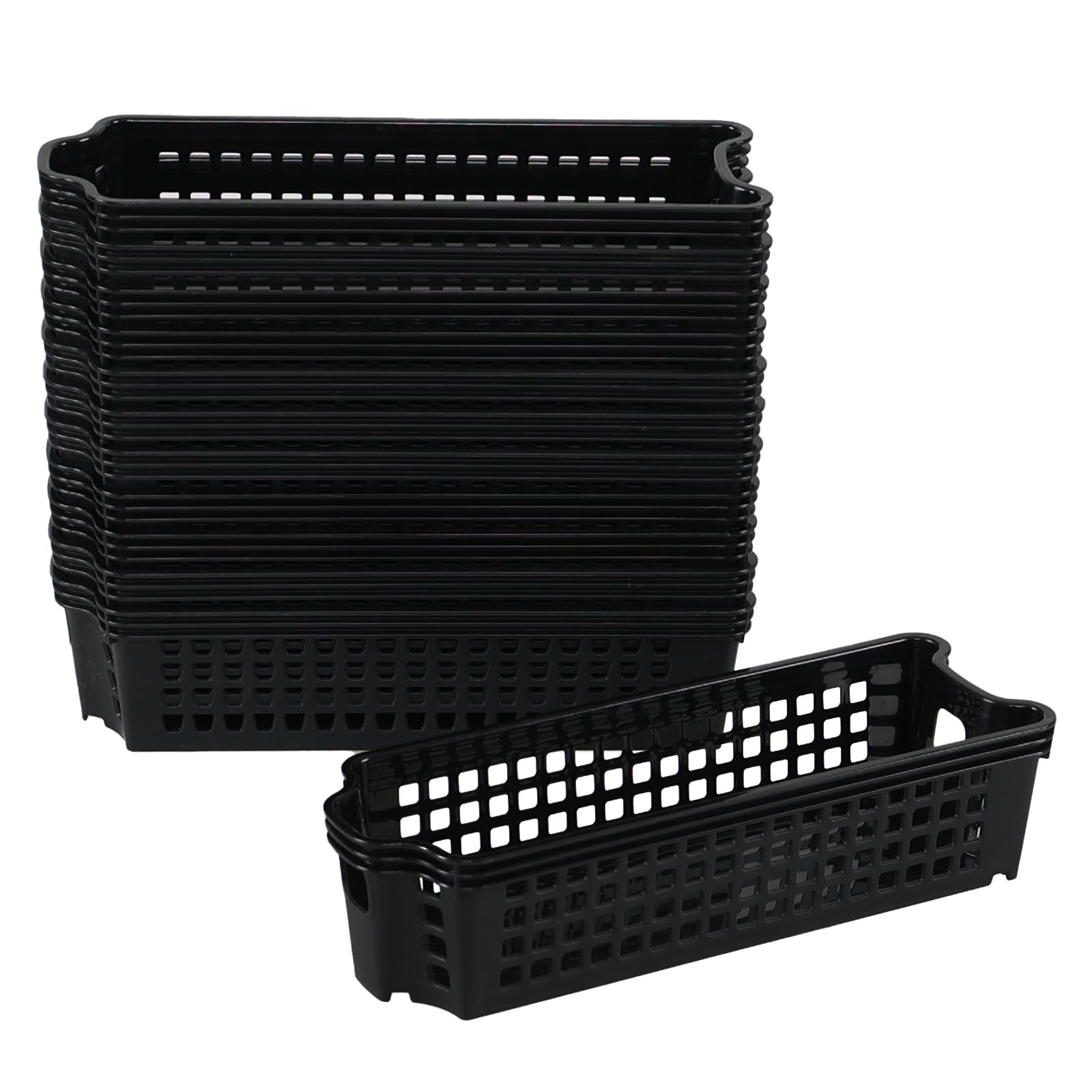 Amazon.com: Drephia 12 Pack Plastic Slim Storage Basket, 10.43" x 3.74 ...
